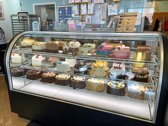 The cake case at Bing's is like a museum where all the exhibits are edible masterpieces. And yes, you're allowed to touch.