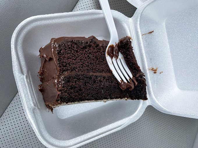 Chocolate cake so rich it should have its own tax bracket. The kind of dessert that makes you close your eyes on the first bite.