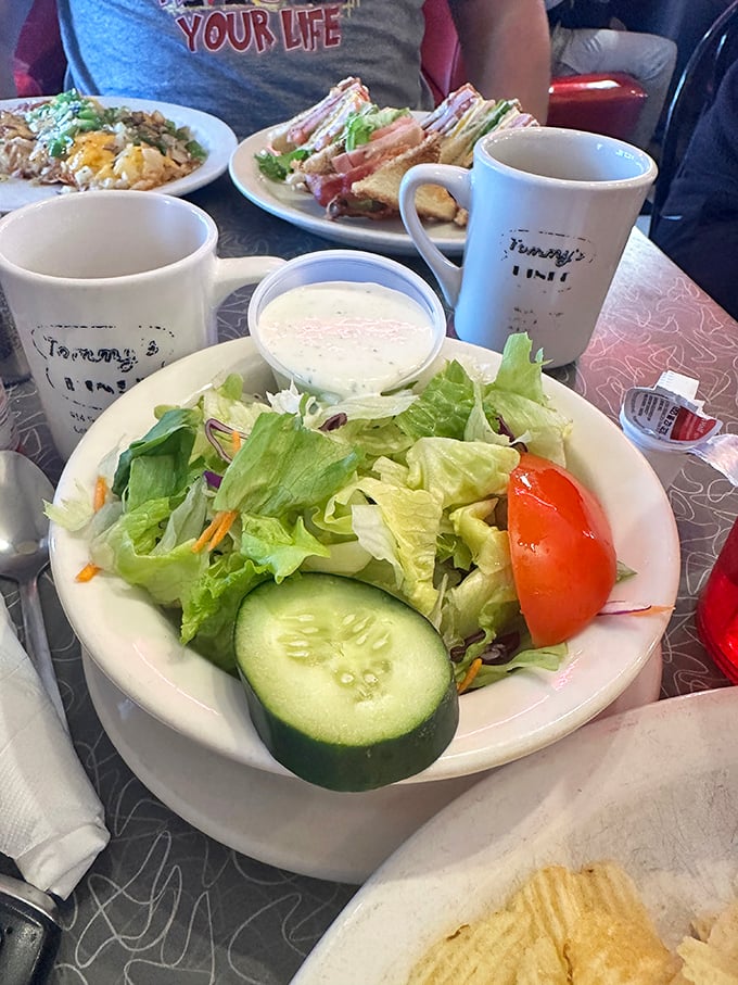 Even the salad and coffee mugs at Tommy's have personality&mdash;a reminder that diners are about community as much as cuisine.