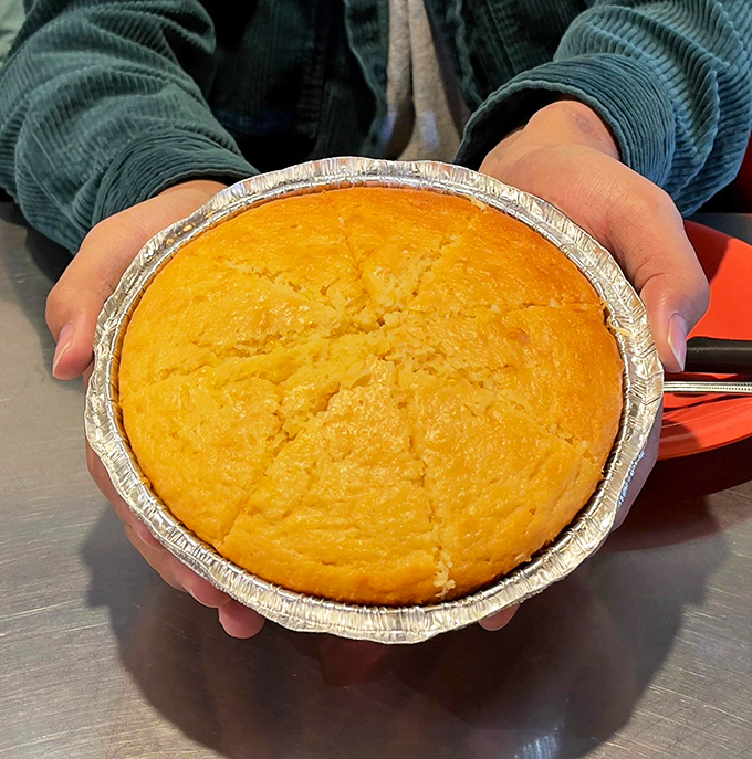 Golden cornbread that deserves its own fan club. Moist, sweet, and the perfect sauce-sopping companion to any BBQ feast.
