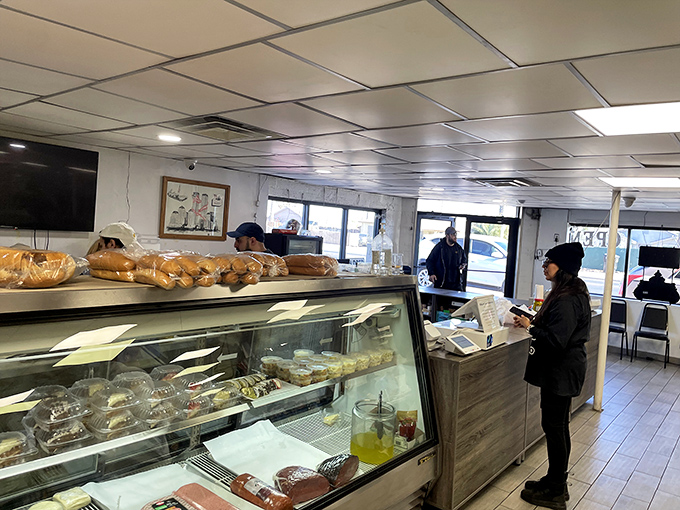 Where sandwich magic happens. The deli counter at Frank's is like watching artists at work, except the canvas is bread.