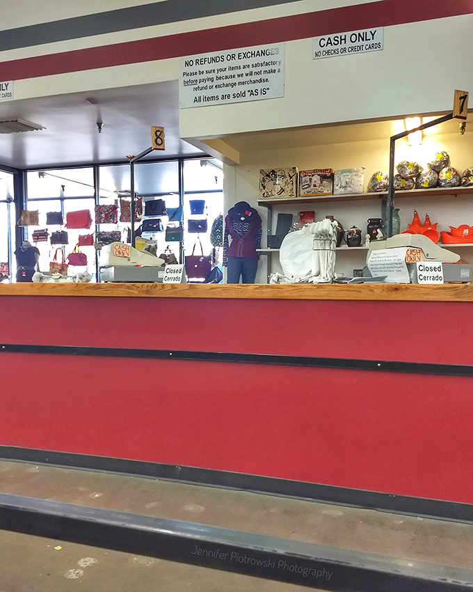 The "CASH ONLY" sign stands as a throwback reminder that some treasures still require the most analog of currencies.