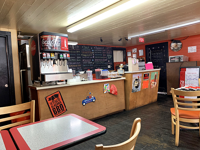 The ordering counter &ndash; where hopes become reality and decisions become destiny. Note the complete absence of pretension or unnecessary frills.