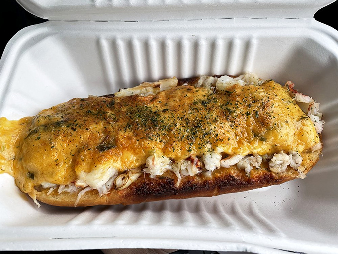 The legendary crab melt: where sweet crab meat meets melty cheese in a sandwich that should have its own fan club. Worth every mile of the drive.
