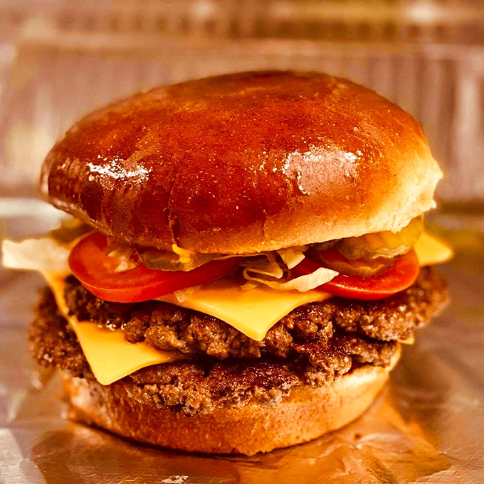 This isn't just a burger&mdash;it's an architectural marvel of crispy chicken, melty cheese, and fresh veggies on a perfectly toasted bun.