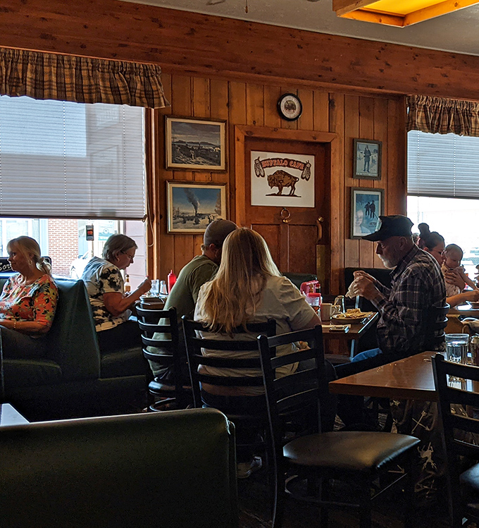 The dining room buzzes with the satisfied murmurs of locals who've made the right breakfast decision this morning.