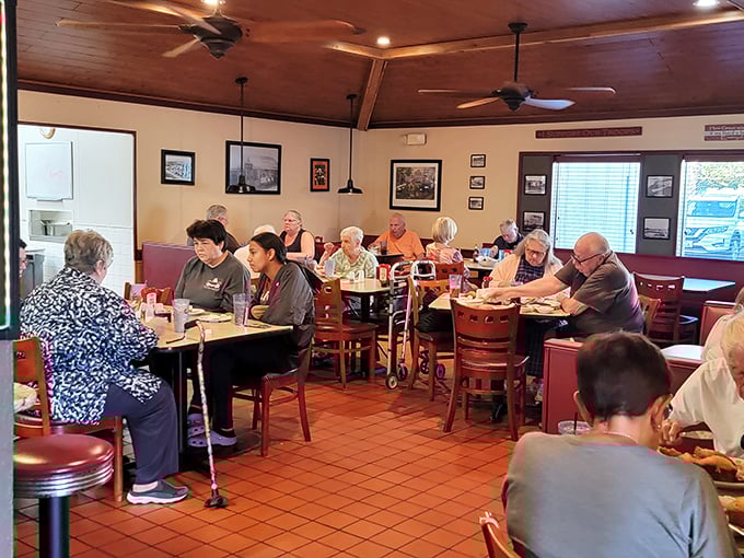The morning crowd at Reececliff&mdash;where regulars don't need menus and conversations pick up exactly where they left off yesterday.