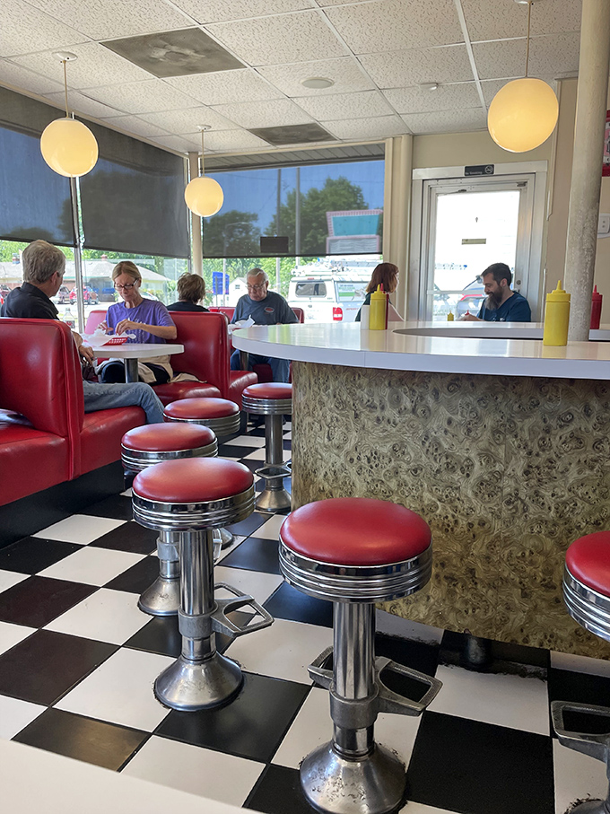 The counter seating isn't just efficient&mdash;it's theater-in-the-round where regulars and first-timers share in the communal experience of American comfort food.