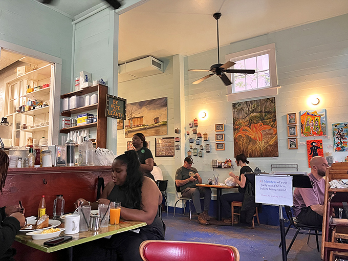 The dining room hums with the satisfied murmurs of patrons experiencing what might be the best breakfast of their lives.