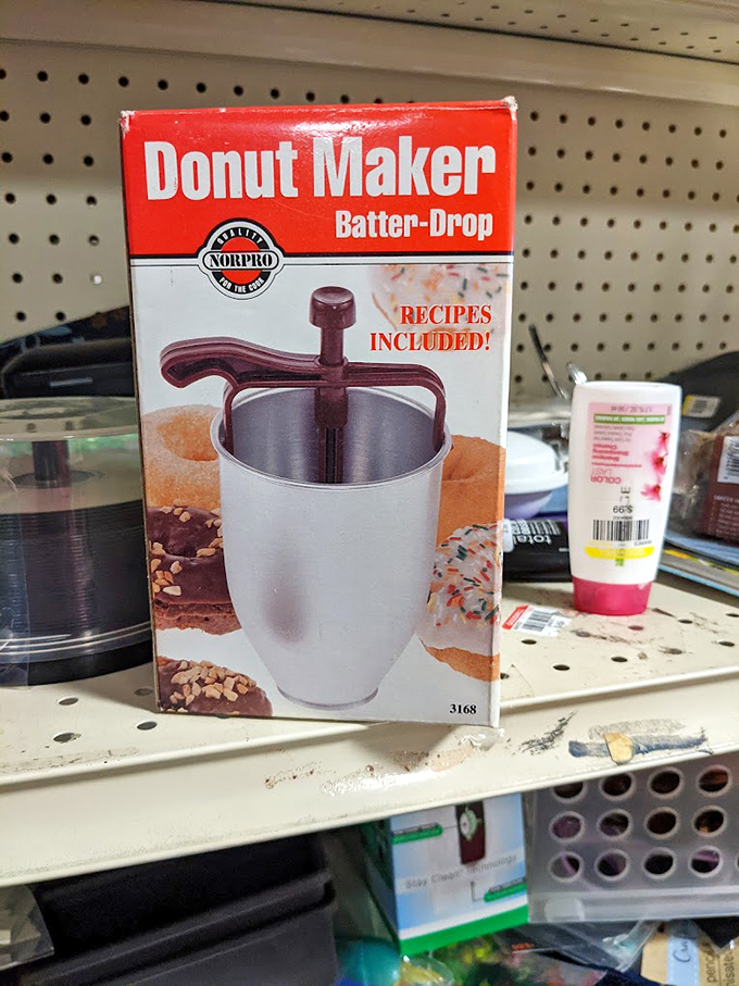 The donut maker that promises homemade breakfast glory but will likely join the ranks of once-used kitchen gadgets... in someone else's kitchen next year.