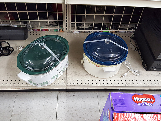 Two rice cookers sitting side by side like old friends sharing stories. Kitchen appliances with plenty of life left, just waiting for their next culinary adventure. 