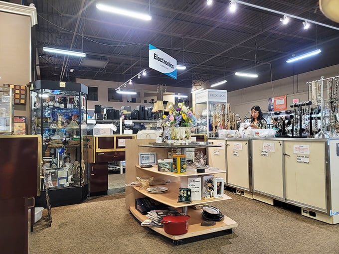 The electronics department: where vintage tech enthusiasts and practical bargain hunters converge in a symphony of "they don't make 'em like this anymore."