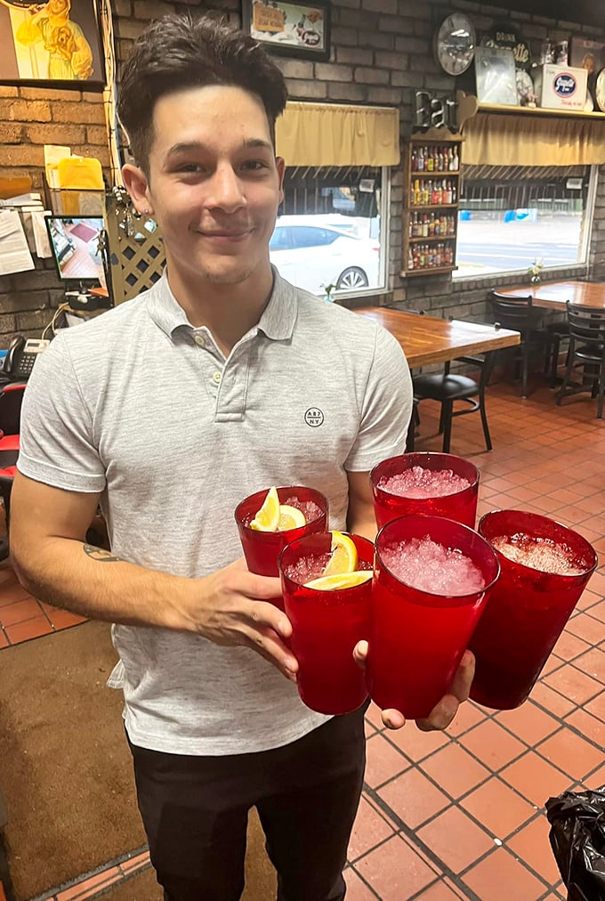 Sweet tea served with a smile &ndash; the unofficial state beverage of Arkansas delivered by the gallon in those signature red tumblers.