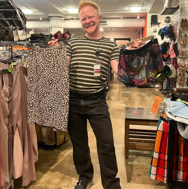 The thrill of the perfect find! Those leopard print shorts are about to begin their exciting second chapter.