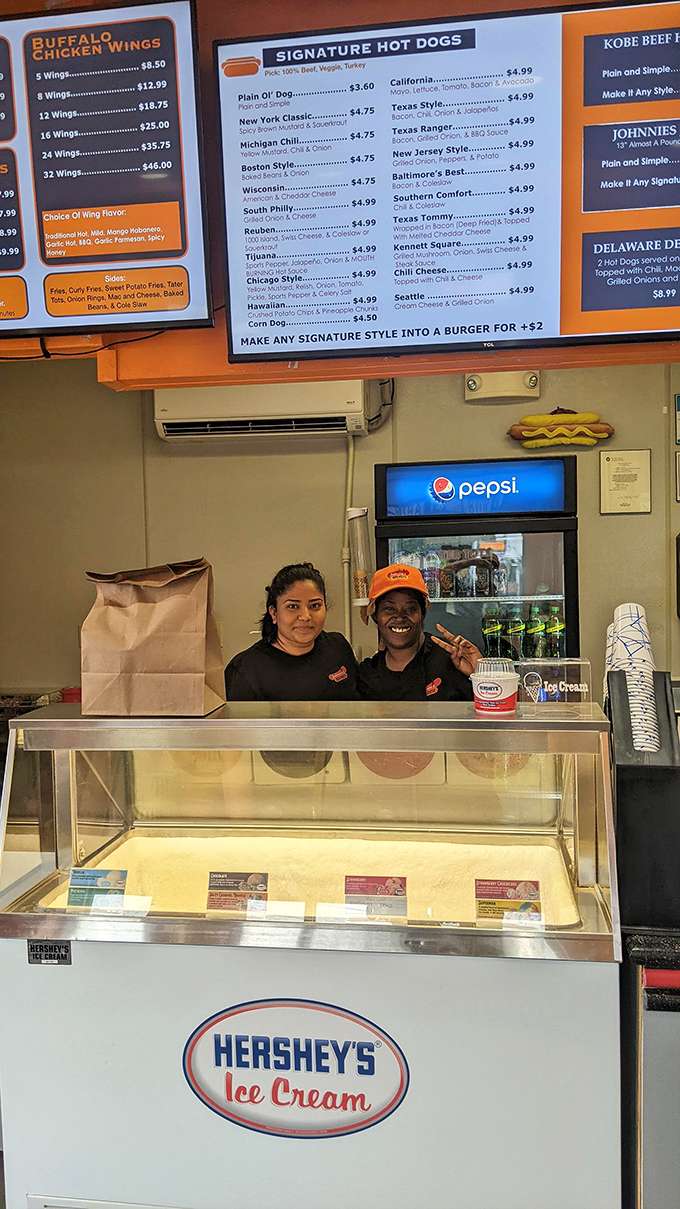 The smiling staff behind the counter are the unsung heroes who transform simple ingredients into Delaware delights.
