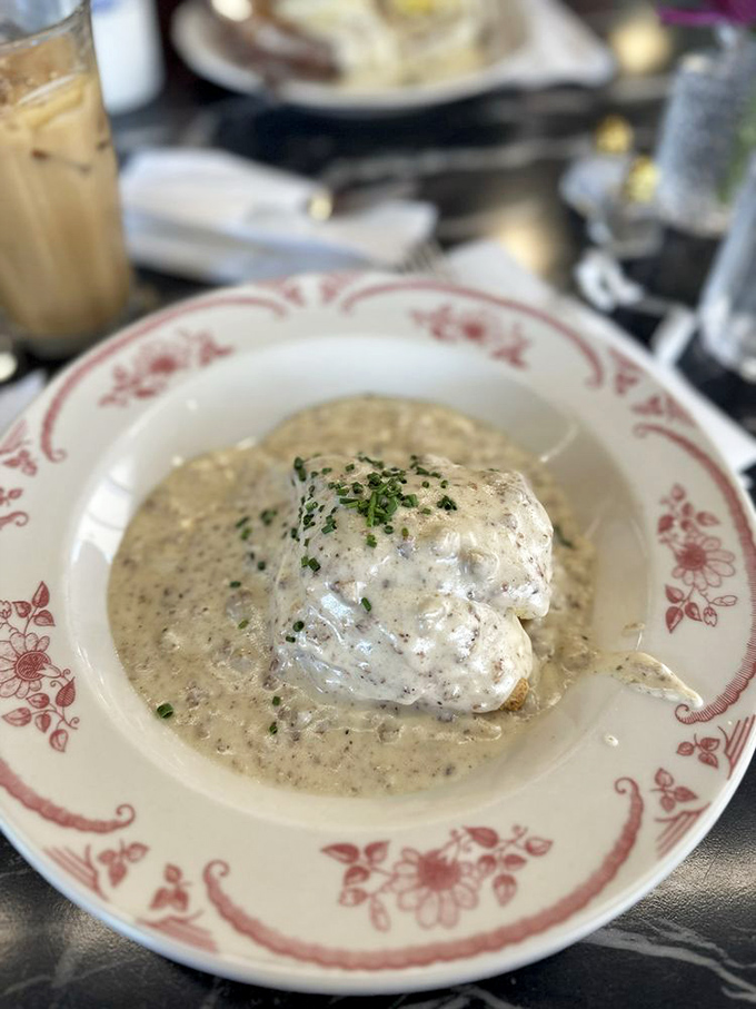 Grandma's biscuits and gravy have undergone a glow-up without forgetting their roots&mdash;comfort food dressed for a special occasion but still remembering where it came from.