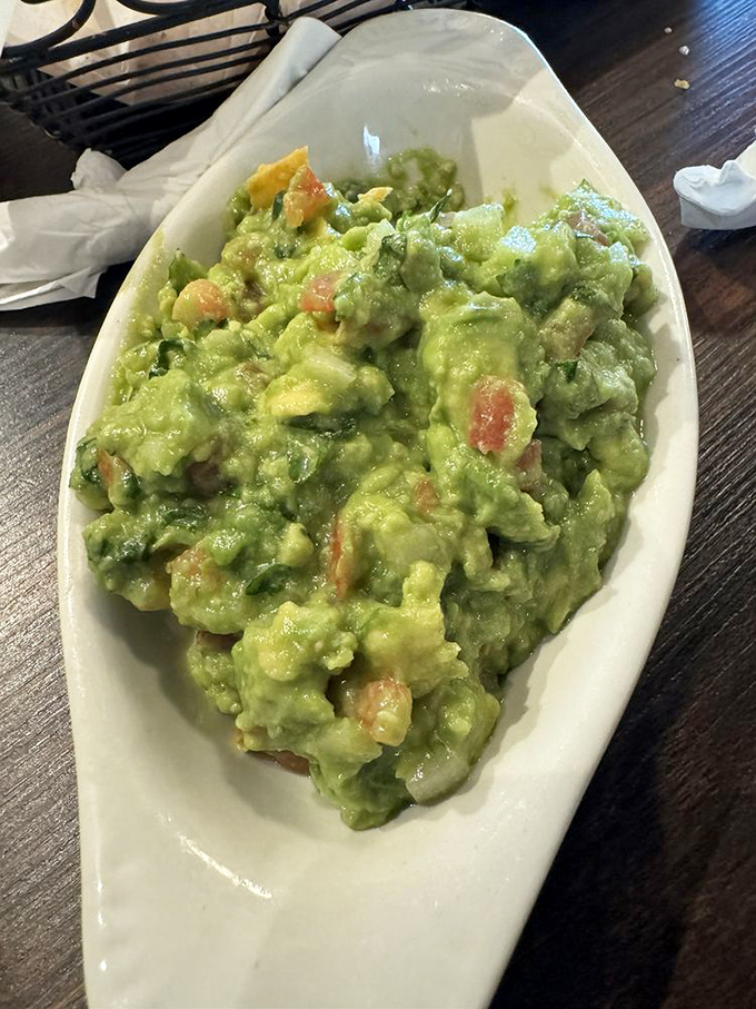 This guacamole has texture you can see from across the room&mdash;chunky, fresh, and unapologetically green as nature intended.