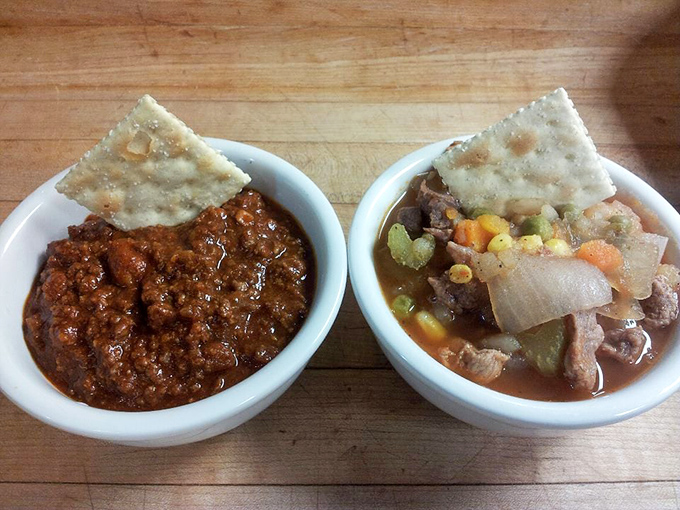 A culinary showdown between homemade chili and beef stew. In this delicious duel, your taste buds are the real winners.