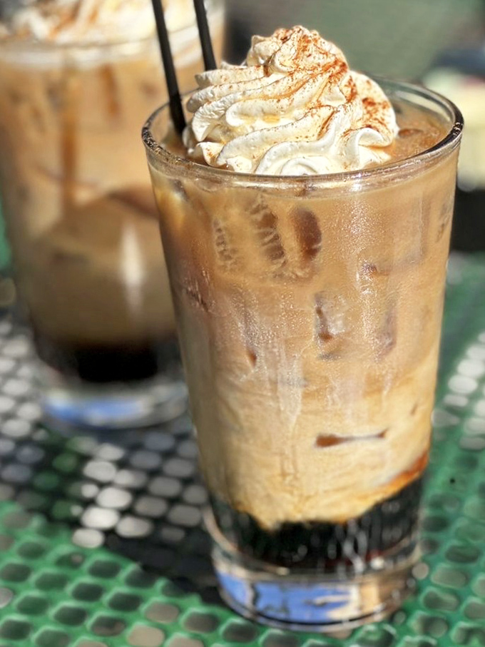 Cheesecake draped in berry sauce that makes you want to skip dinner entirely and head straight for dessert.