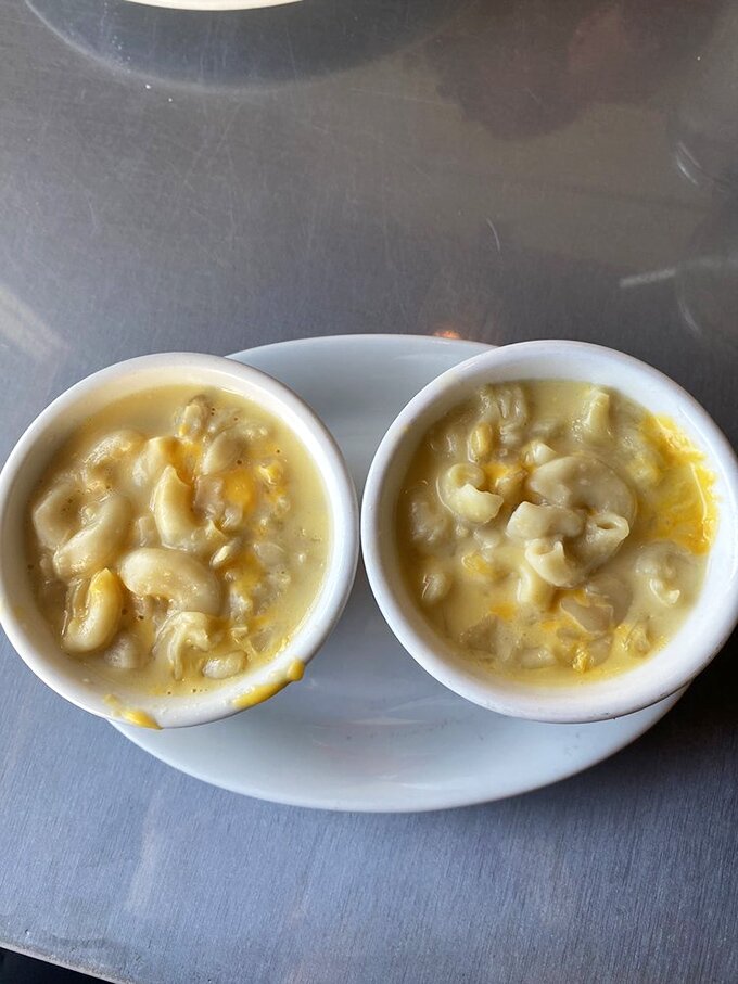 Mac and cheese so creamy and rich it should be classified as a controlled substance. One bite and you're hooked for life.