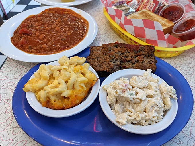 A blue plate special that would make your cardiologist wince and your grandmother nod in approval.