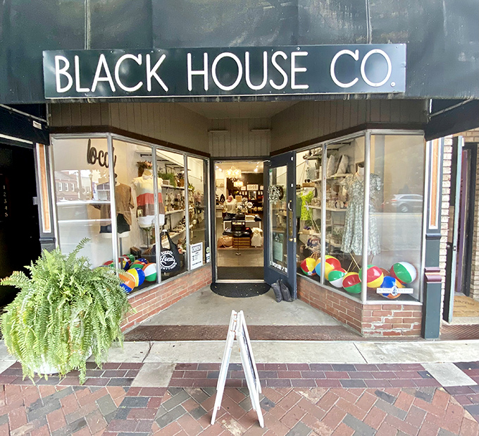 Black House Co.'s inviting storefront window displays beckon shoppers with treasures that big-box stores could never hope to match.