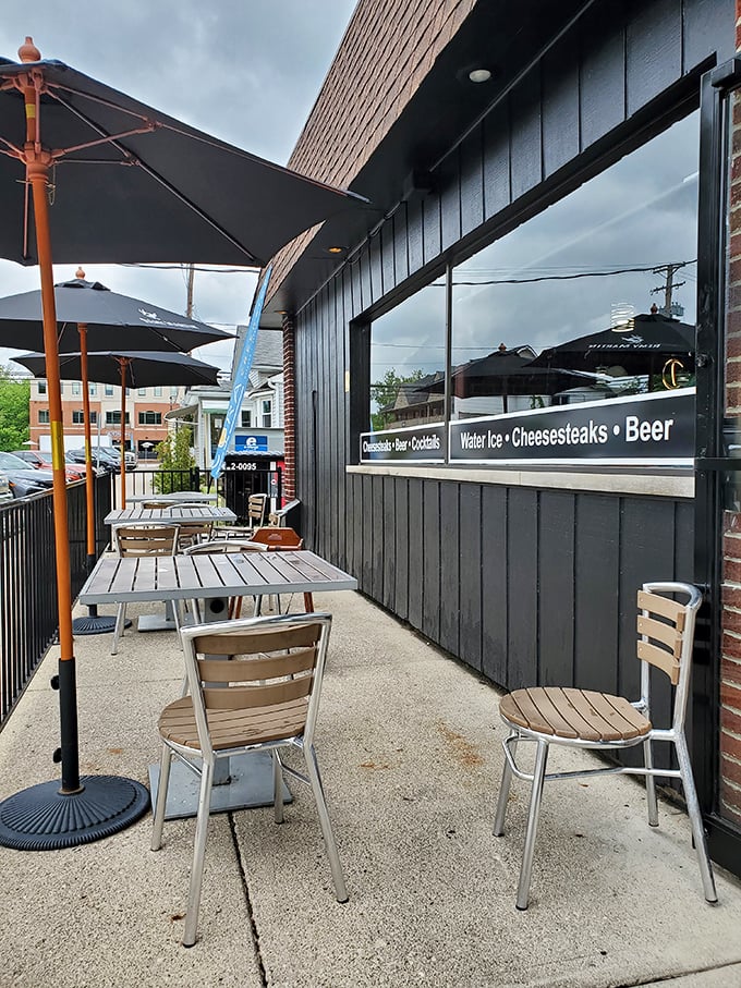 Al fresco dining adds another dimension to the Marlow's experience. Fresh air somehow makes those cheesesteaks taste even more magnificent.