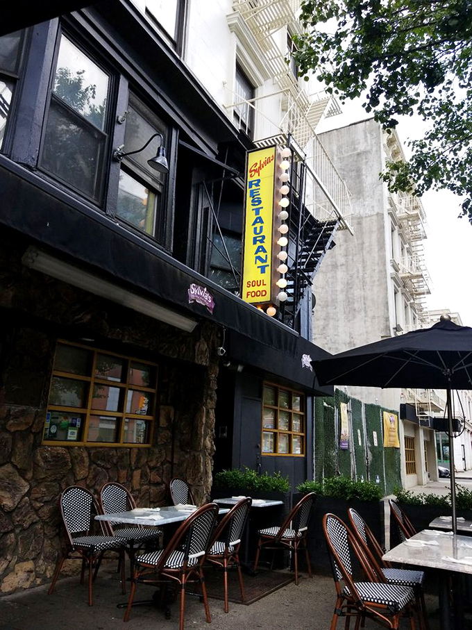 The sidewalk seating captures that perfect New York vibe &ndash; urban energy with a side of people-watching and soul food heaven.