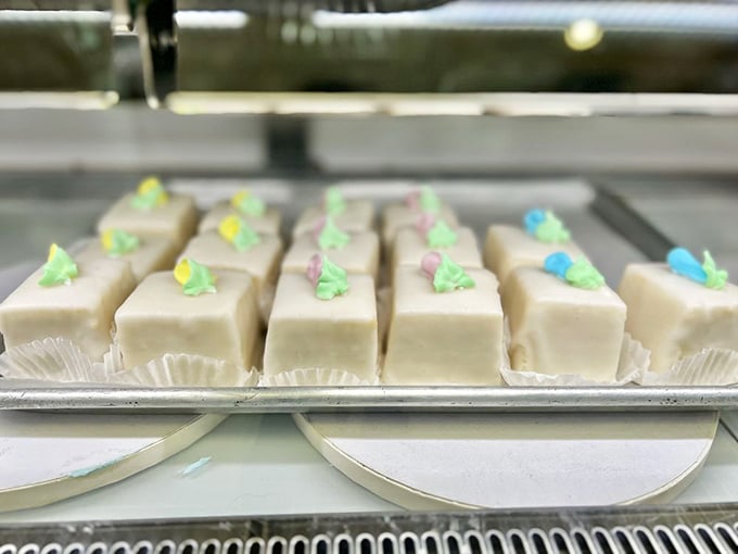 These petits fours aren't just desserts—they're tiny masterpieces of precision, each one a single-bite celebration waiting to happen.