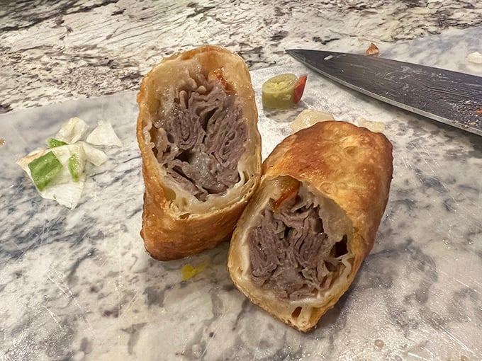 These aren't just egg rolls&mdash;they're beef-filled flavor bombs. Cross-cultural culinary genius that fits perfectly in your hand.