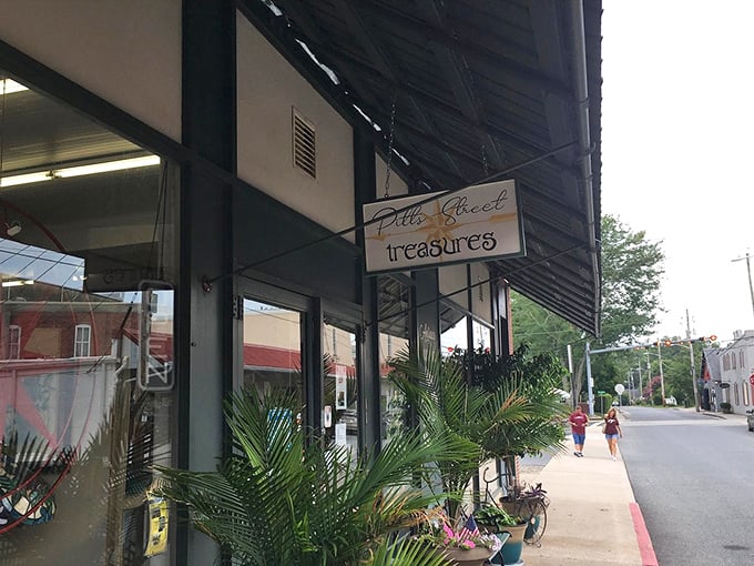 Pitt Street Treasures lives up to its name, with tropical plants welcoming hunters of unique finds. In Berlin, even the shop entrances are curated experiences worth savoring.