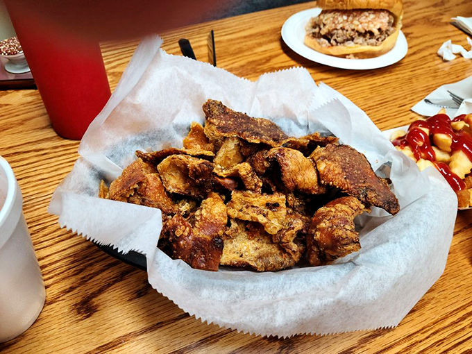 Crispy pork skins&mdash;the barbecue equivalent of potato chips that went to Harvard. Addictively crunchy with smoky undertones.