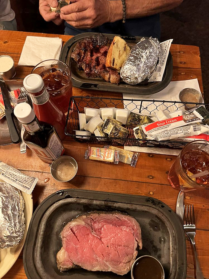 When two beef titans share a table, conversations pause as everyone pays proper respect to the artistry on the plate.