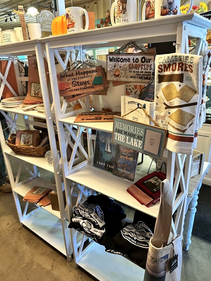 The gift corner proves they understand their audience: people who want to remember their sugar high with a souvenir.