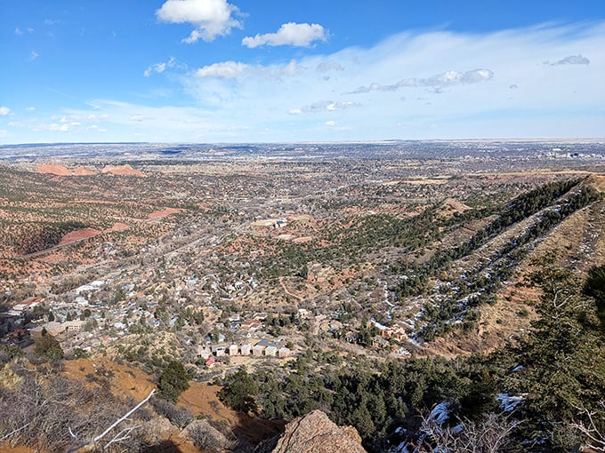 This Red Mountain vista stretches so far you can practically see next Tuesday. Worth every huffing, puffing step to get here.