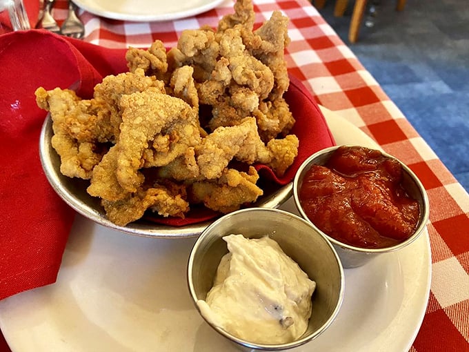 Rocky Mountain Oysters &ndash; proving that frontier cuisine wastes nothing and that batter-fried courage comes with dipping sauce on the side.