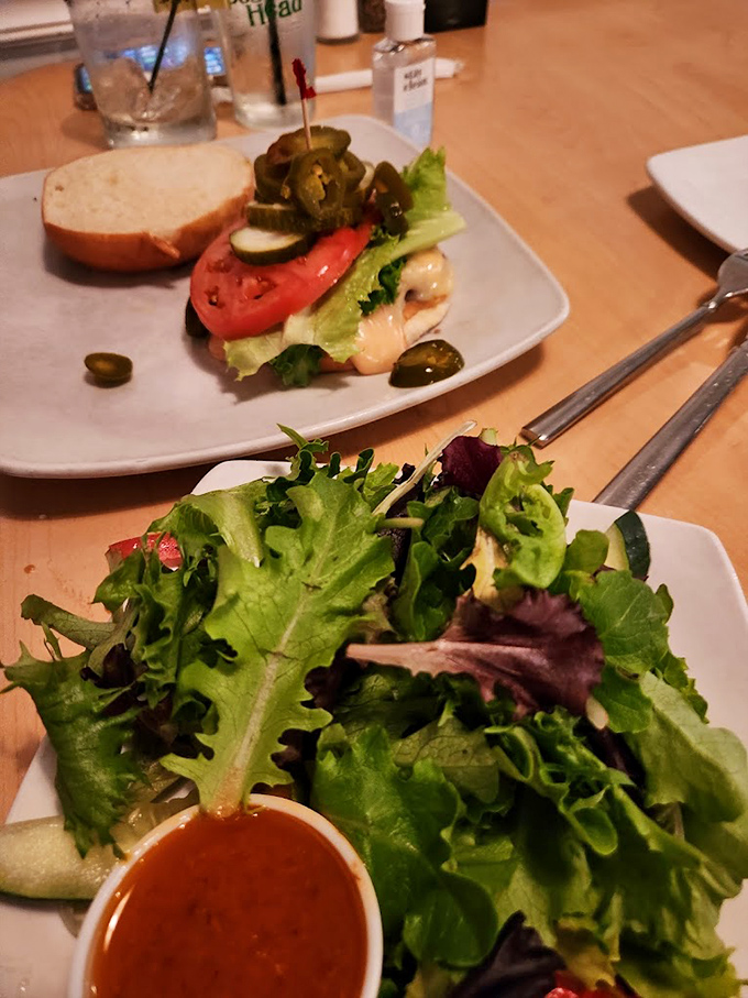 Even the salads here understand their purpose &ndash; to provide a brief, leafy interlude before your next burger adventure.