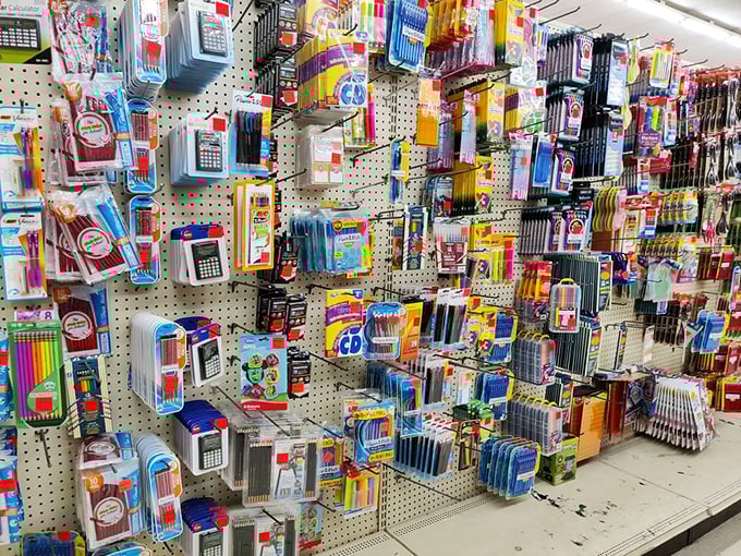 The office supply section: where back-to-school shopping transforms from financial nightmare to surprisingly pleasant experience.