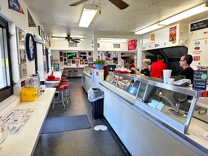 Where the magic happens&mdash;the assembly line of joy where ordinary ingredients transform into extraordinary hot dog experiences.