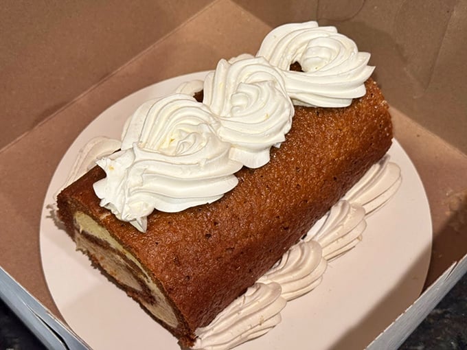 This Swiss roll isn't playing around&mdash;it's the dessert equivalent of wearing a tuxedo to a casual Friday gathering.