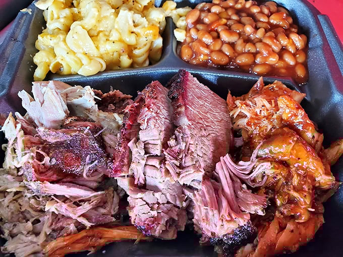 The "can't decide" platter—where FOMO is cured with a sampling of everything worth living for in the barbecue universe.