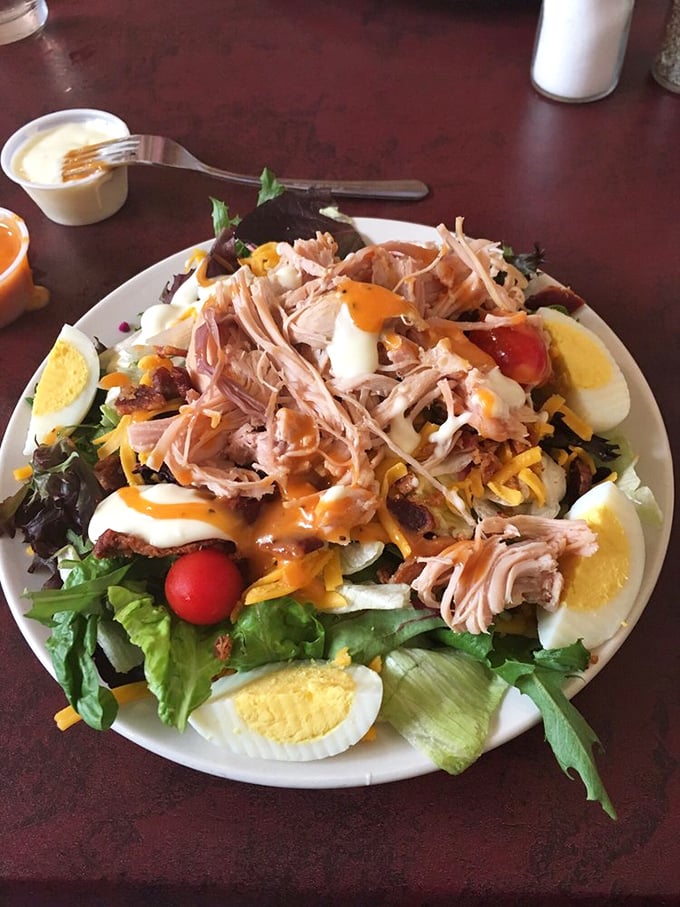 A salad substantial enough to satisfy even the most dedicated carnivore&mdash;proof that "eating light" doesn't mean going hungry.