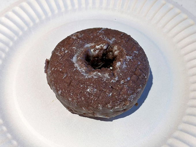 The chocolate cake donut&mdash;dense, rich, and unapologetically decadent, like brownie's sophisticated cousin who studied abroad.