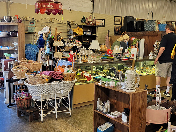 History buff heaven! Military memorabilia carefully preserved and displayed with reverence, each item a tangible connection to America's past.