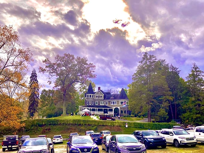 Auburn Heights commands its hilltop like a Victorian sentinel. Even from the parking lot, the mansion promises stories waiting to be discovered.