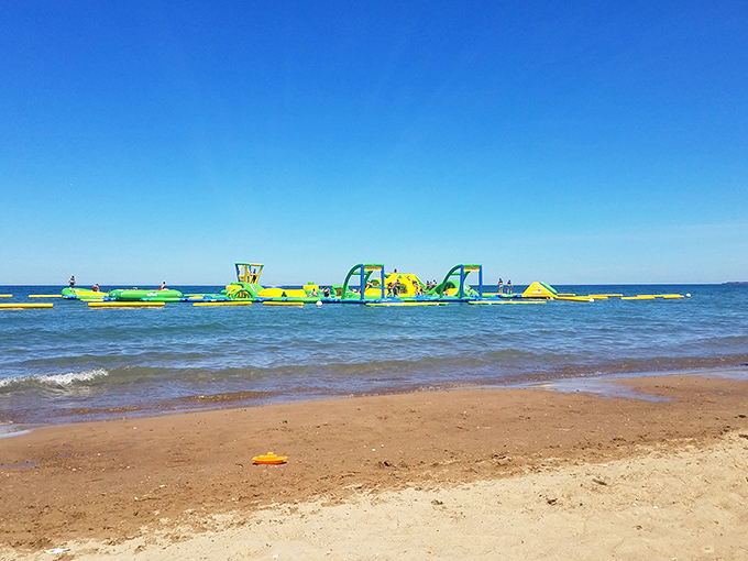 A floating obstacle course that looks like a cartoon come to life. From shore, WhoaZone appears as a colorful mirage&mdash;part water park, part ninja warrior training.