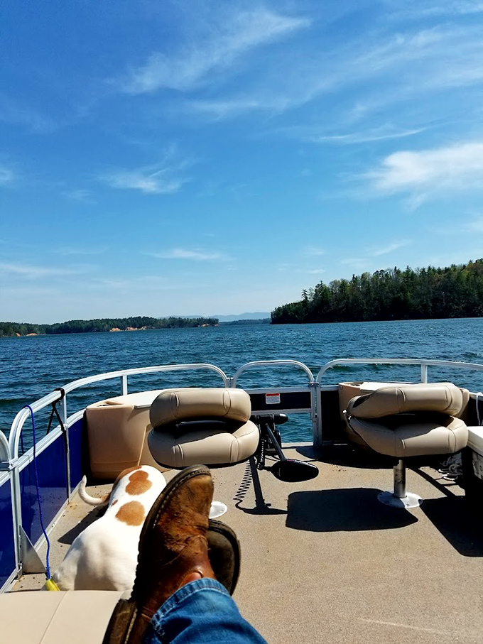 Kick back on the pontoon with that "I've finally arrived" feeling&mdash;cowboy boots optional but highly recommended.