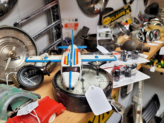 This tiny metal airplane carries the weight of countless childhood adventures&mdash;proof that the best flights of fancy never needed batteries.