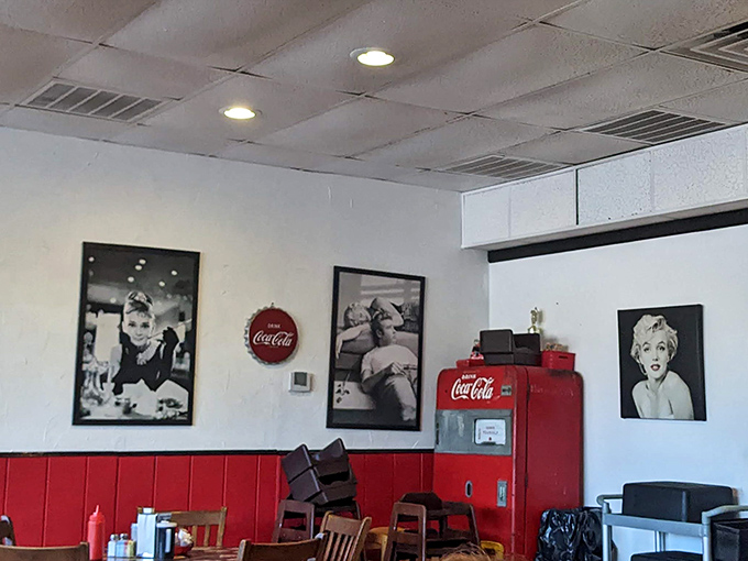 Classic Hollywood glamour watches over diners as they indulge &ndash; even Marilyn would approve of these comfort classics.