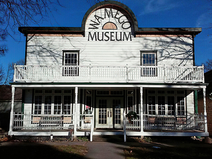The Wamego Museum's classic white clapboard fa&ccedil;ade houses treasures of local history. Norman Rockwell would've painted this in a heartbeat.